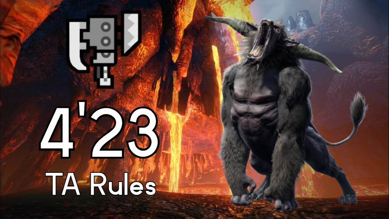 [MH Rise] HR★7 Rajang Switch Axe solo TA Rules 4’23 | ラージャン スラッシュアックス ...